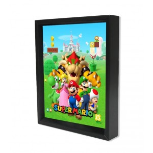 Super Mario - Outdoor Group (8"x10" Lenticular Shadow Box) - 8" x 10 ...
